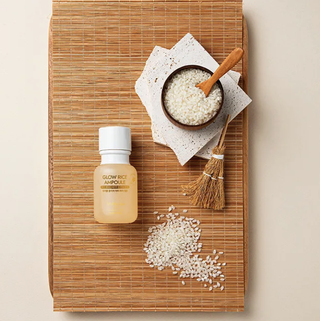 Glow Rice Ampoule Rice Bran Water & Vitamin C - Minaji